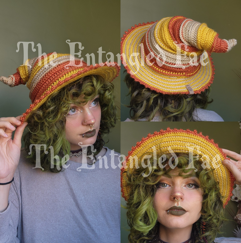 Twisteria Witch Hat Crochet Pattern – The Entangled Fae