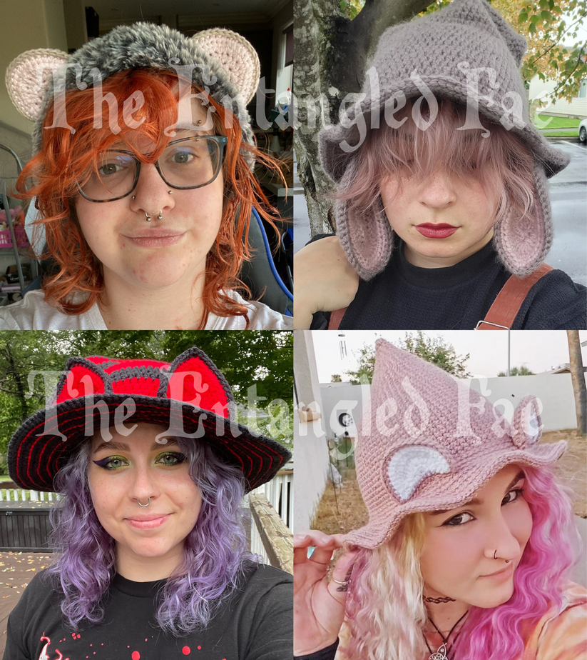 Animal Ear Booster Pack Crochet Pattern – The Entangled Fae